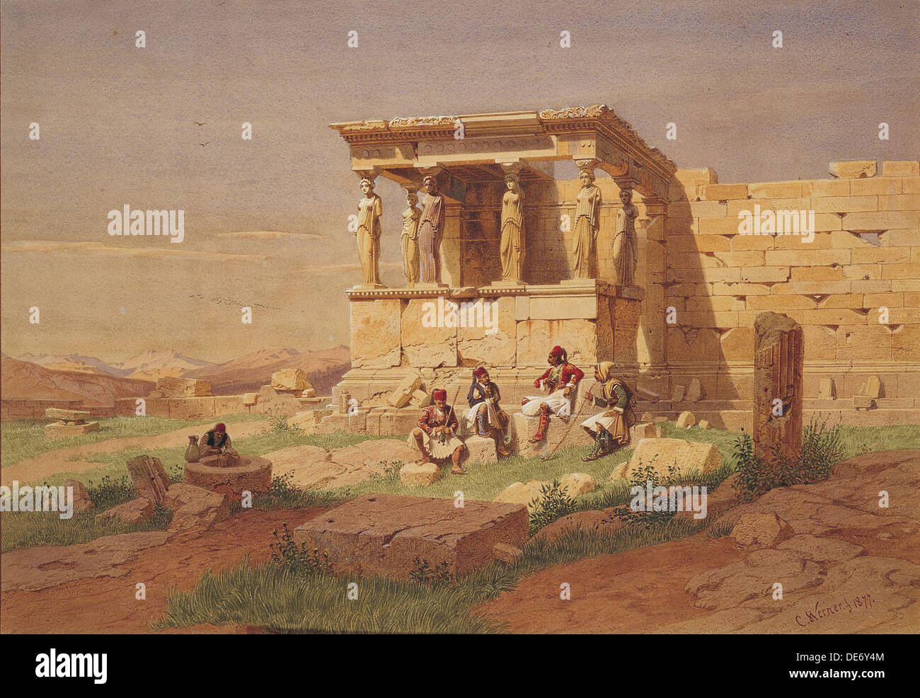 Das Erechtheion. Die Veranda von Karyatiden, 1877. Künstler: Werner ...