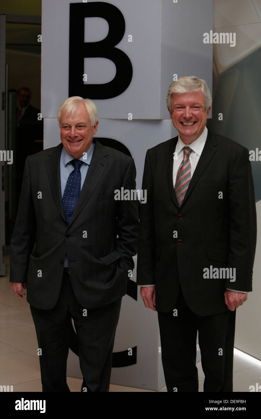 Herr Tony Hall neue BBC Generaldirektor (R) und BBC Trust Vorsitzenden ...
