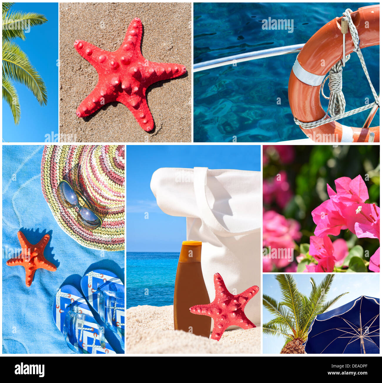 Collage der schönsten Sommerbilder - Sommer-Urlaub-Konzept ...