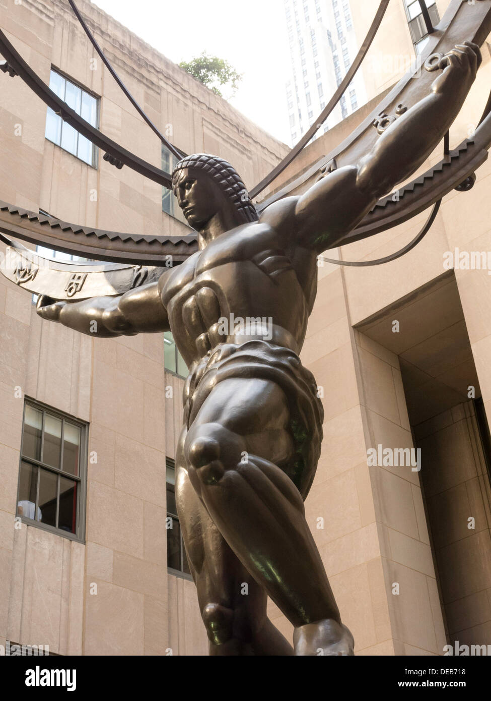 Antiken griechischen Titanen Atlas, der Himmel aus Bronze ...