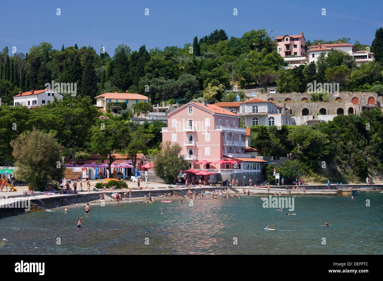 Bucht Fiesa, Portorož, Slowenisch Istrien, Slowenien Stockfotografie ...