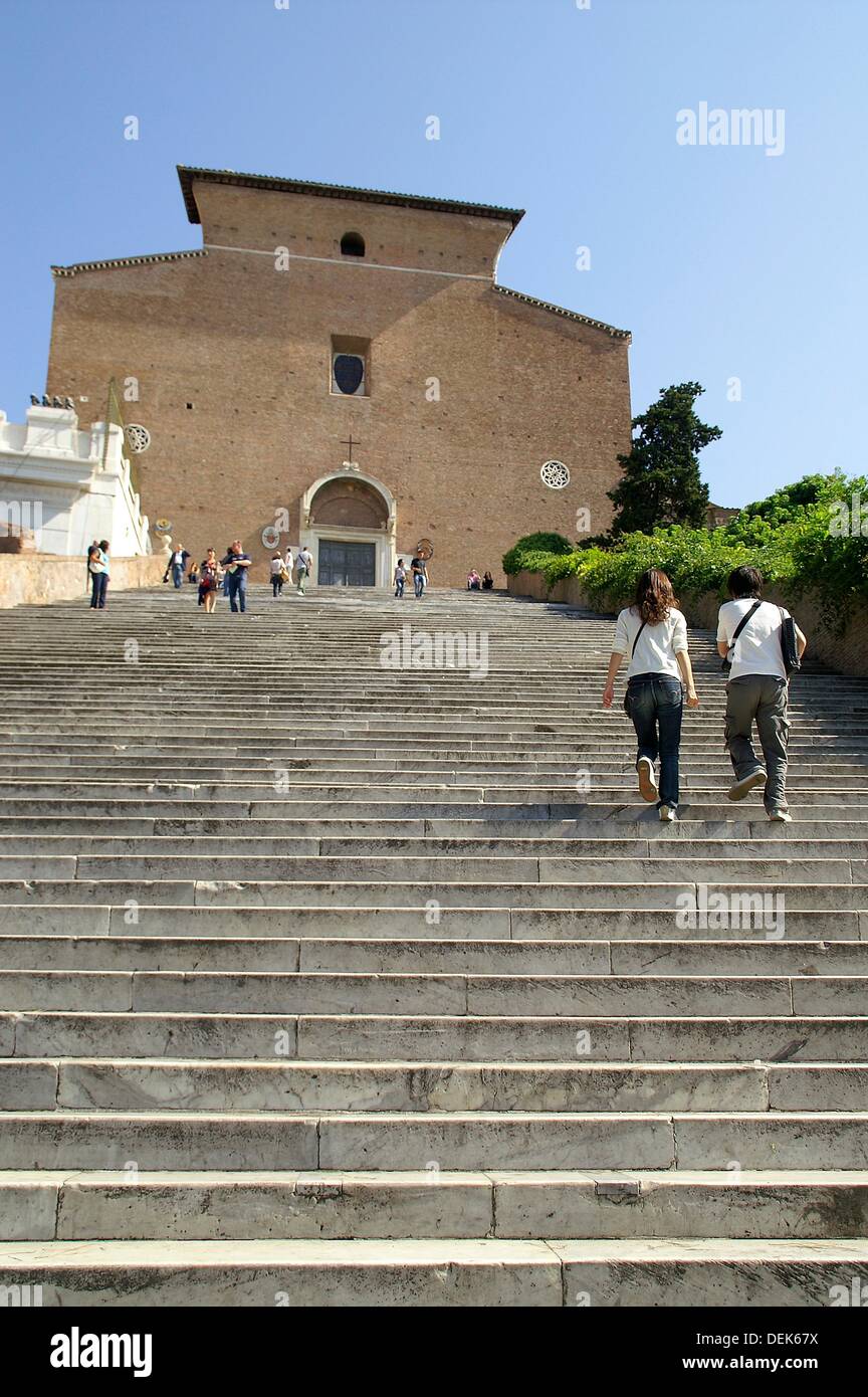 Roma Italia Escalera monumental de Subida a la Iglesia de Santa María ...