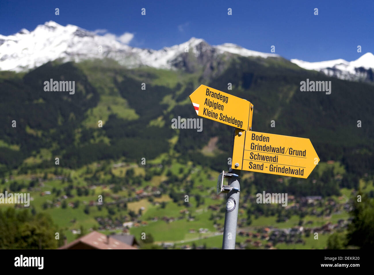 Grindelwald Sign Stockfotos und -bilder Kaufen - Alamy
