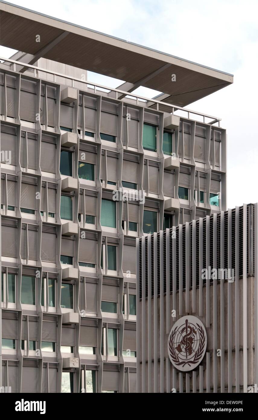 Gebäude der WHO - World Health Organization Headquarters in Genf ...
