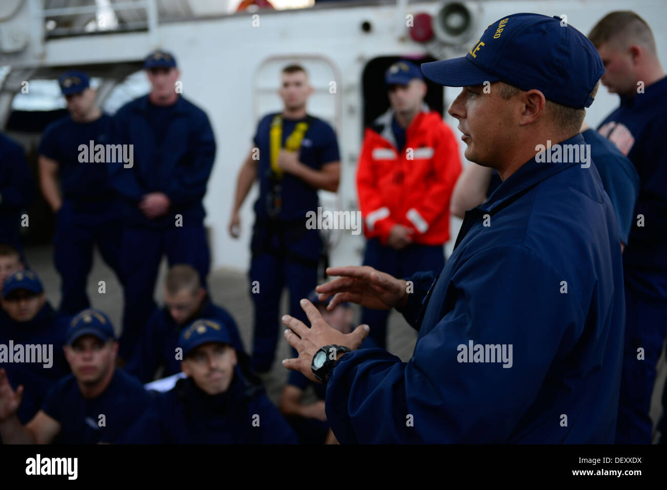 A boatswains mate aboard the coast guard barque eagle -Fotos und ...