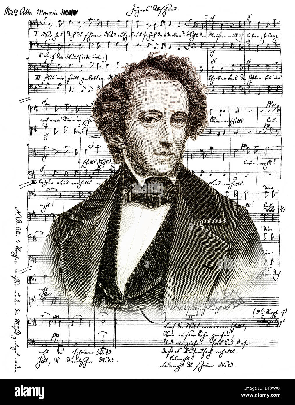 Jakob Ludwig Felix Mendelssohn Bartholdy, 1809-1847, deutscher ...