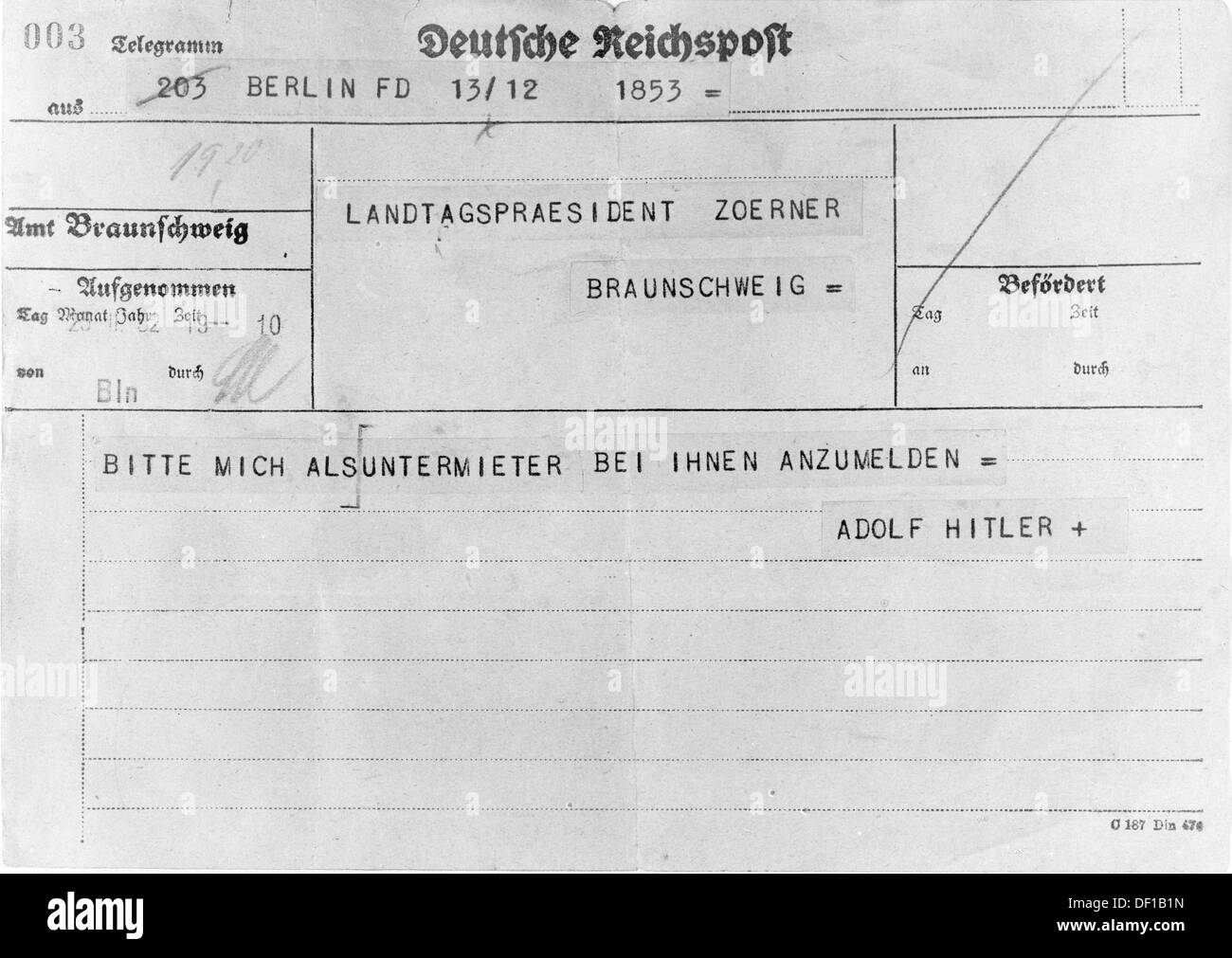 Ansprache von reichskanzler adolf hitler -Fotos und -Bildmaterial in ...