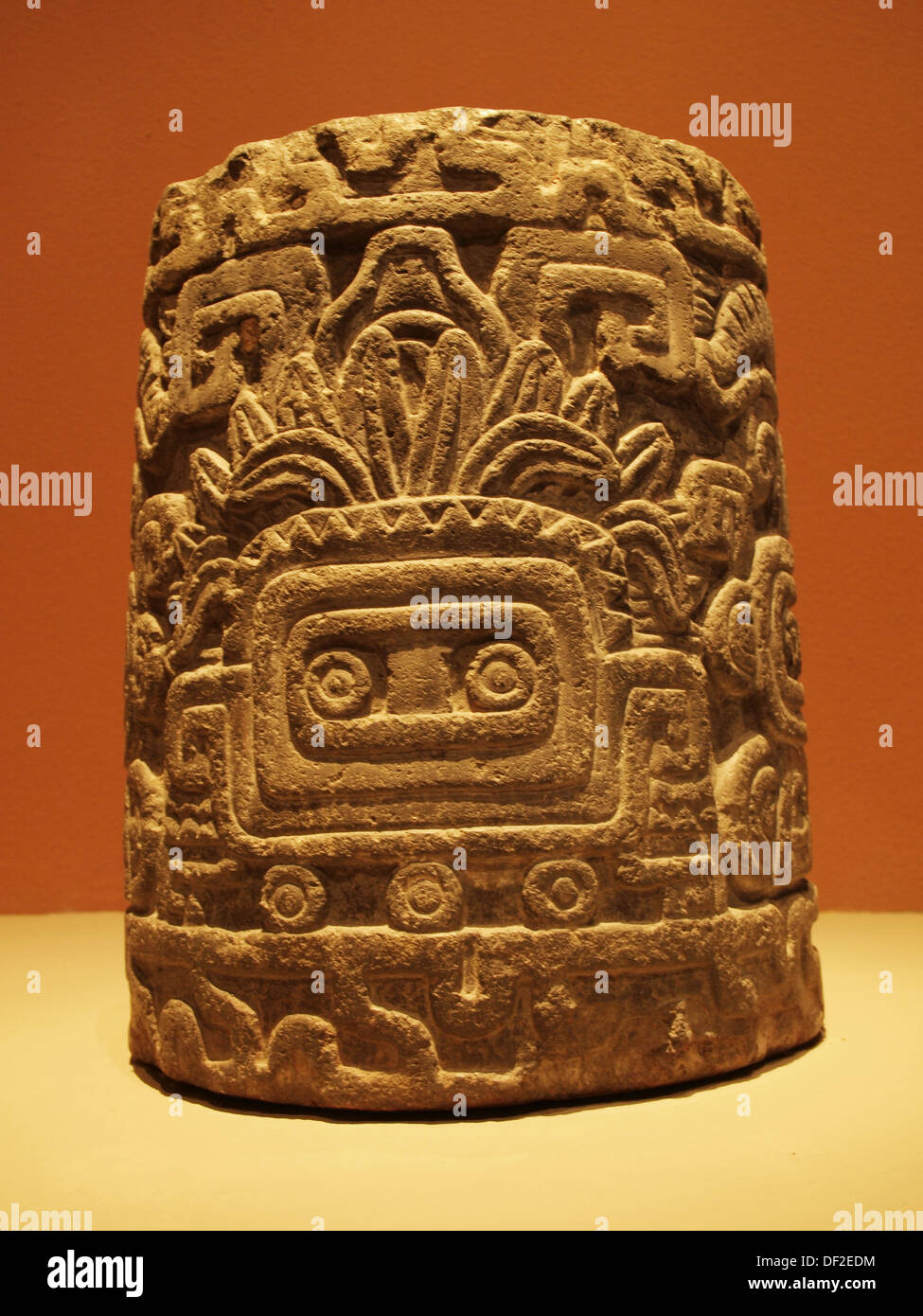 Columna de Sacrificios Azteca. Museo Nacional de Antropologia. Ciudad ...