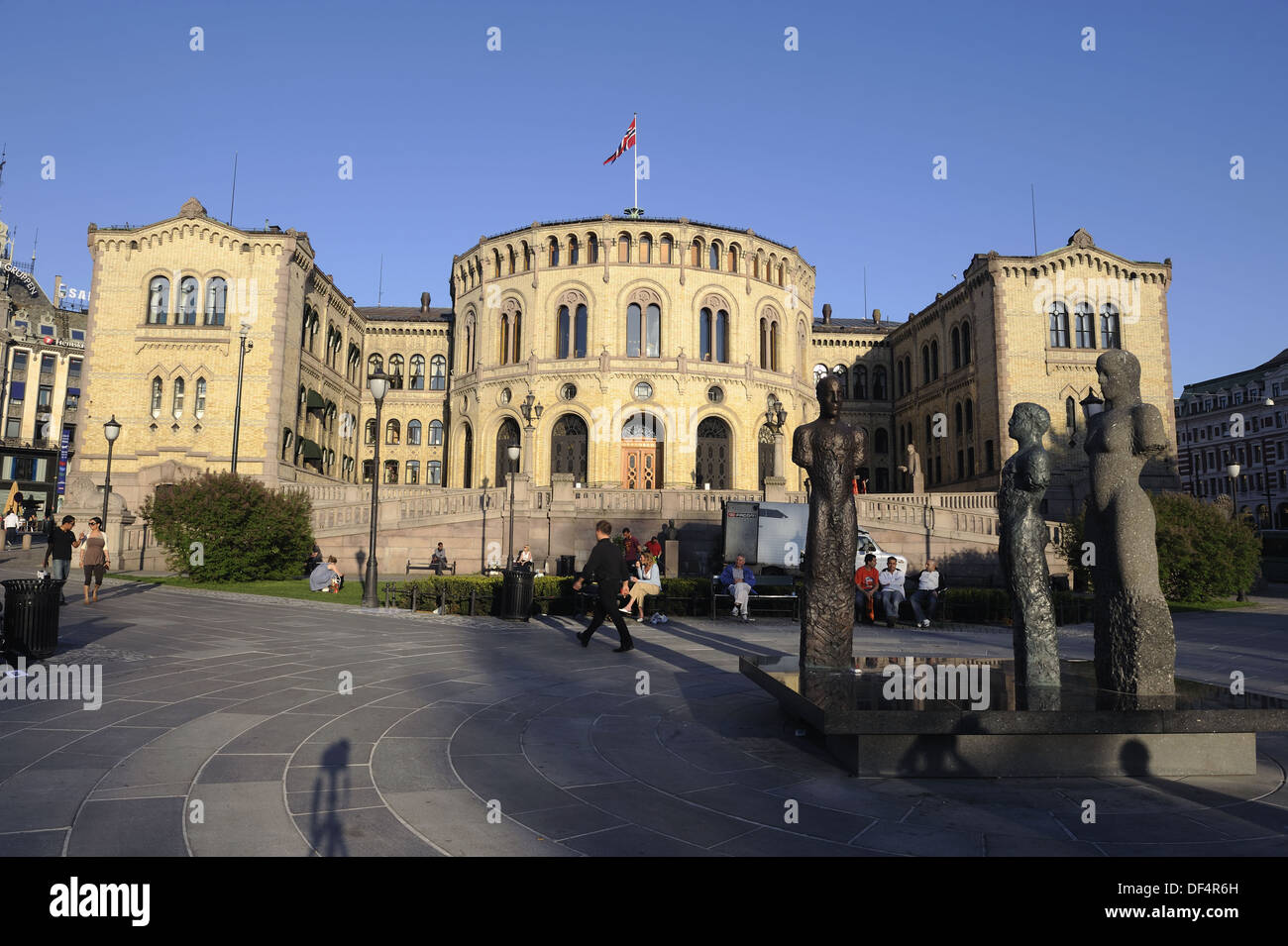 Parlament, Stortinget, Oslo, Norwegen Stockfotografie - Alamy