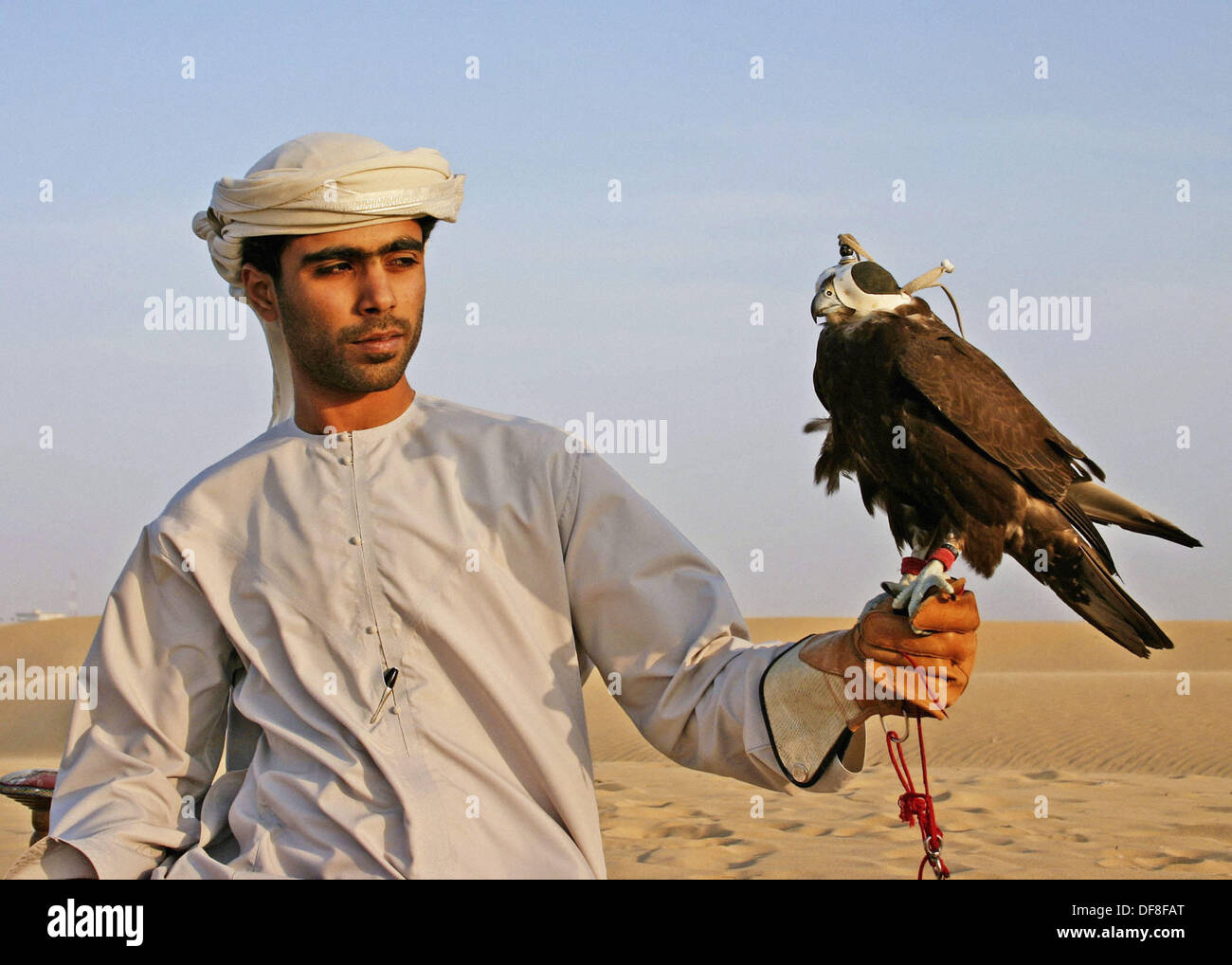 Arab Man Desert Falcon Stockfotos und -bilder Kaufen - Alamy