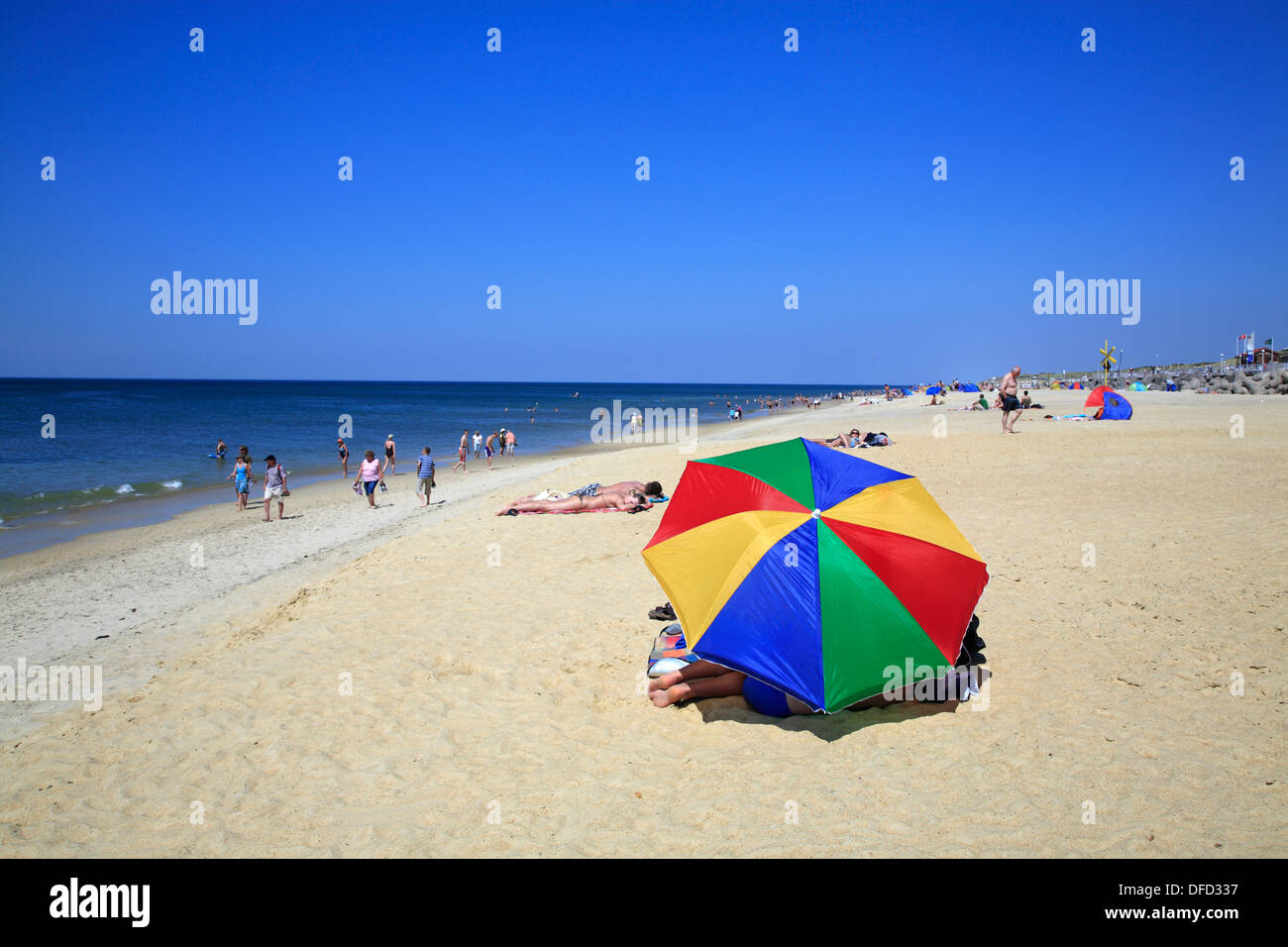 Strand von Westerland, Insel Sylt, Schleswig-Holstein, Deutschland ...