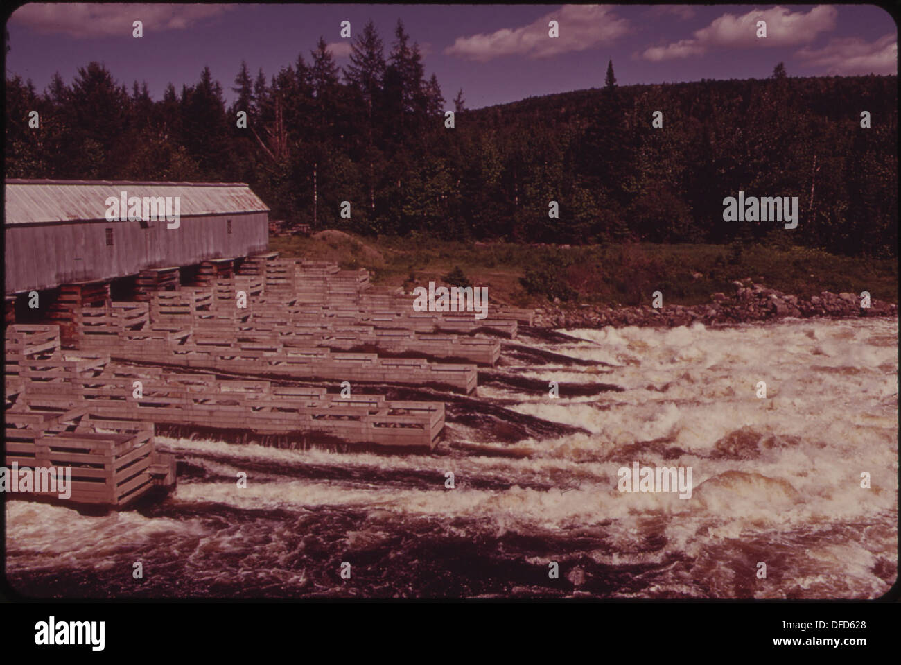 Der Errol Dam, der sich am Lake Umbagog an der Grenze zwischen Maine ...