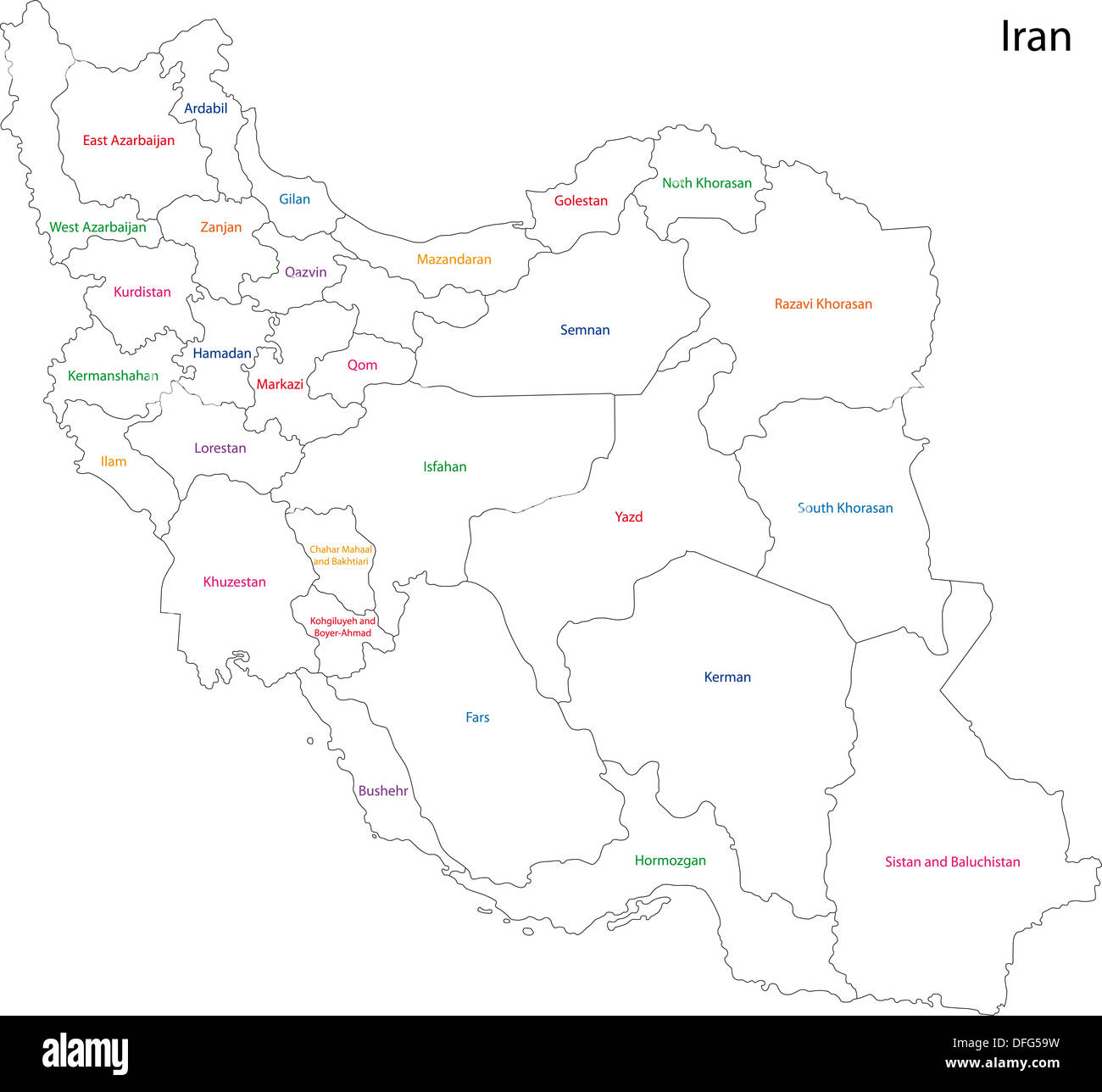 Iran map -Fotos und -Bildmaterial in hoher Auflösung – Alamy