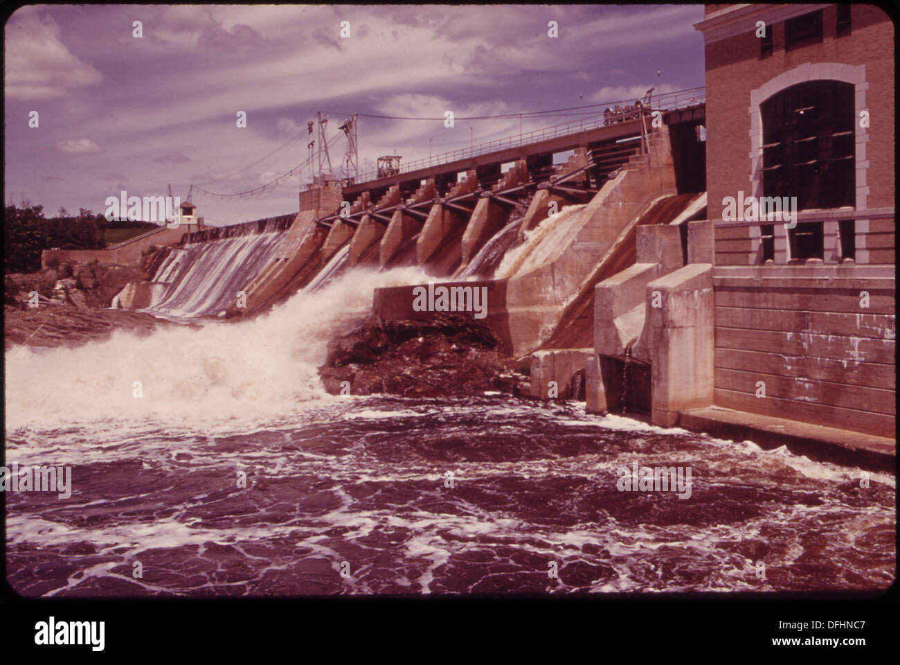 Ein Foto des Gulf Island Dam am Androscoggin River, ein ...