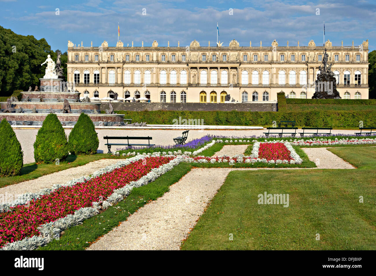 Herrenchiemsee Schloss Schlossgarten, Herreninsel, Chiemsee Chiemgau ...