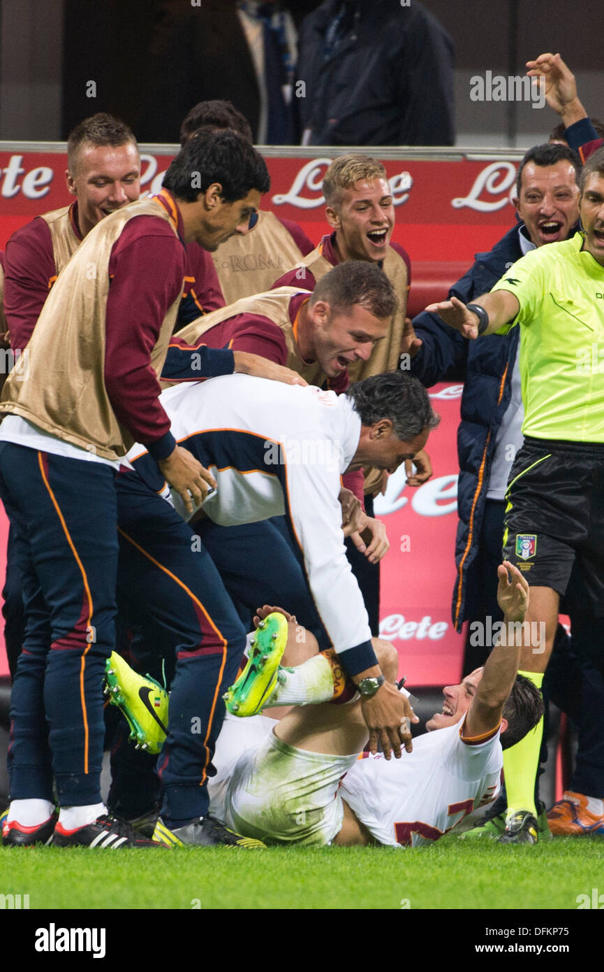 Mailand, Italien. 5. Oktober 2013. Alessandro Florenzi (Roma) Football / Soccer: Alessandro ...