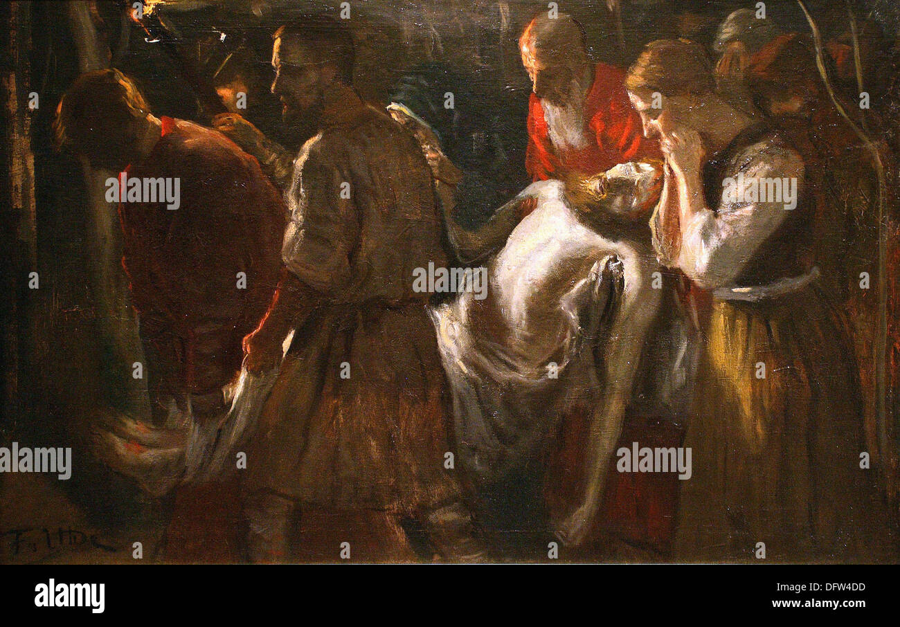 Fritz von UHDE - The Entombement of Christ - 1900 - Museum der schönen ...