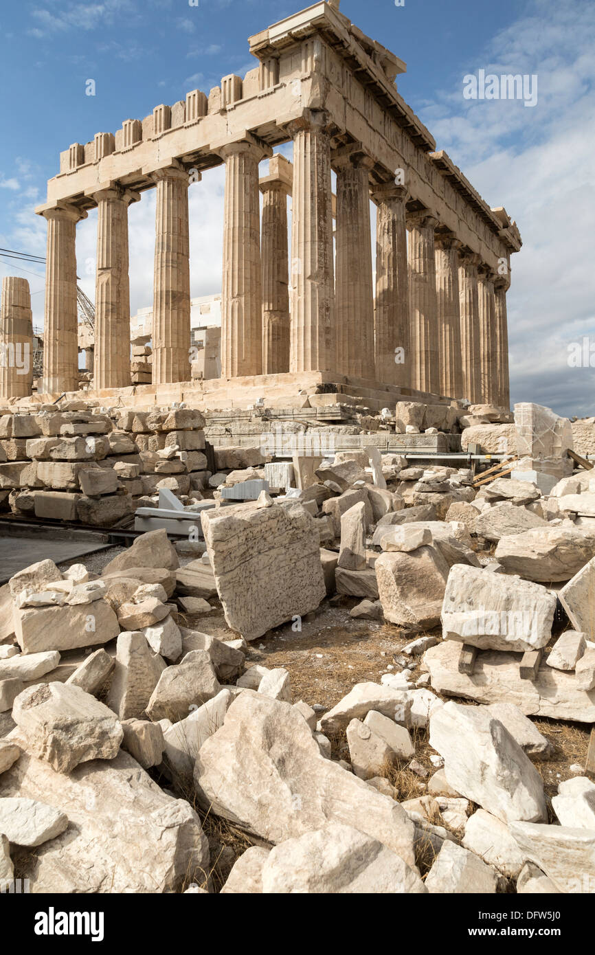 Die alten Tempel des Parthenon, Akropolis, Athen, Griechenland ...