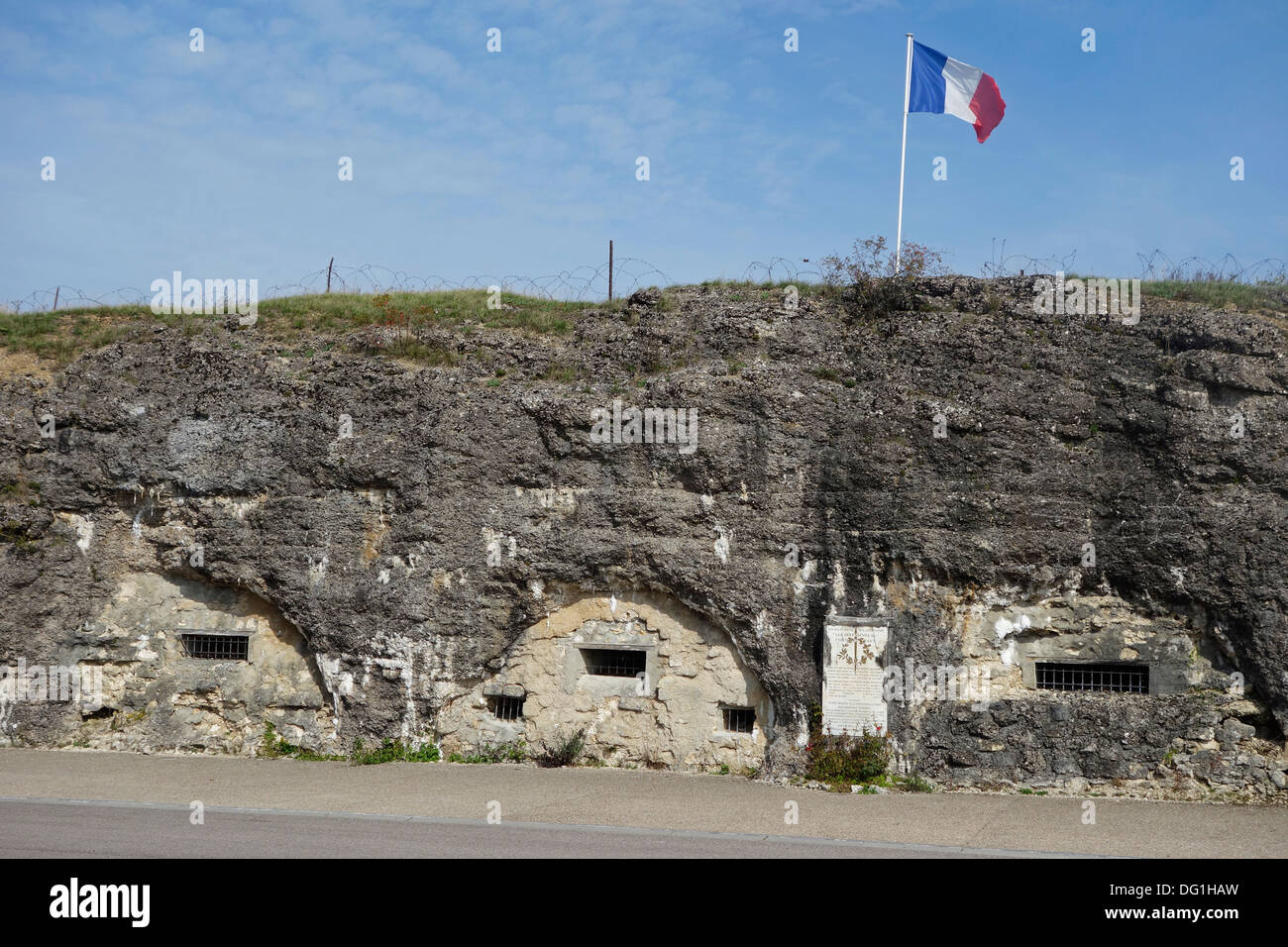 WW1 Fort de Vaux, ersten Weltkrieg eine Kasematte auf Vaux Devant ...