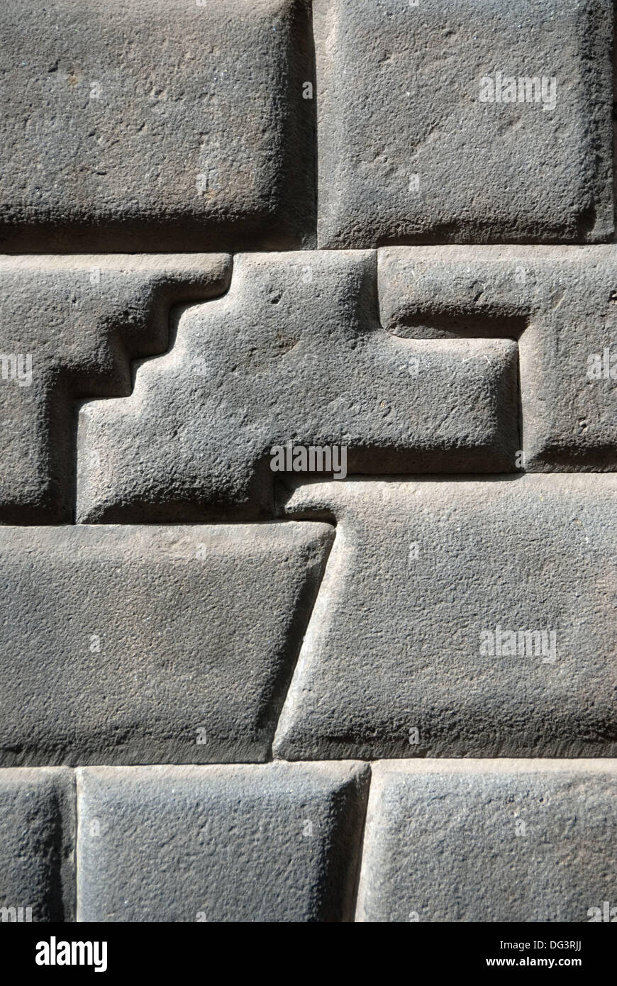 Peru, Cuzco, ein 14 doppelseitige Stein passte perfekt in einer alten ...