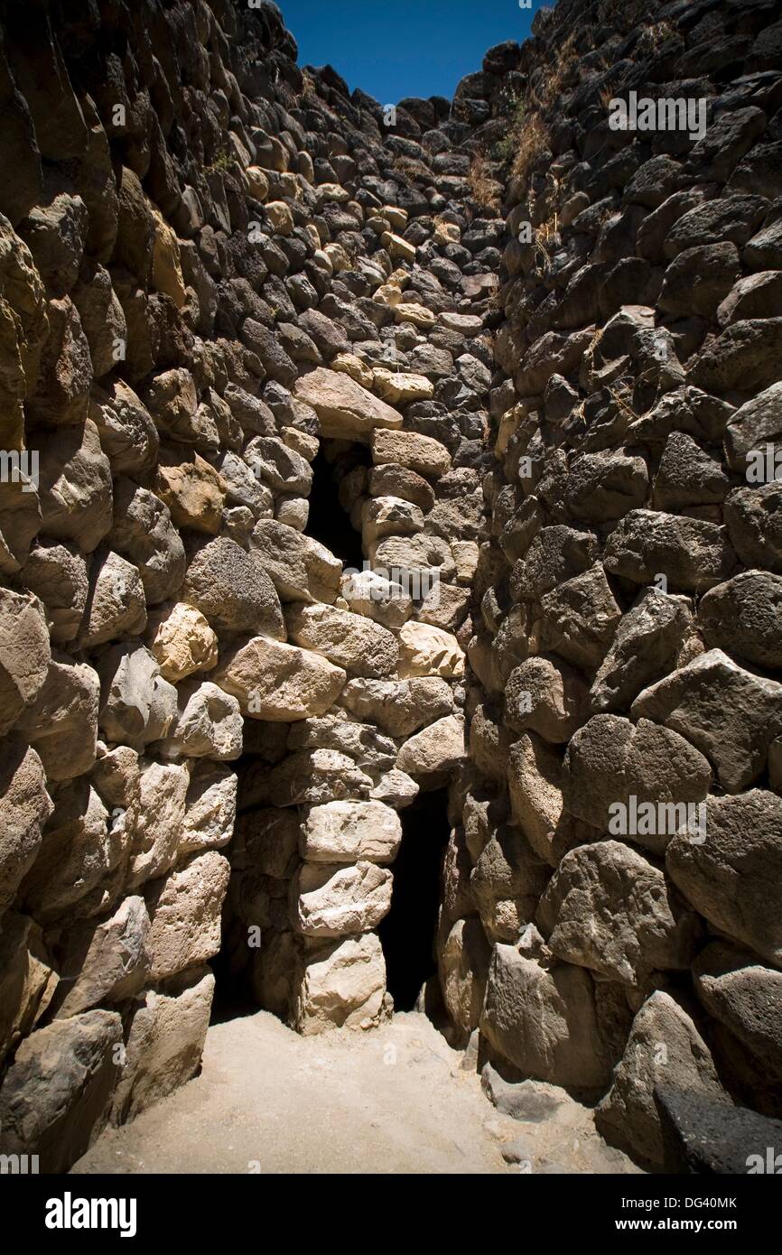 Nuraghen Dorf Barumini, Sardinien Stockfotografie - Alamy