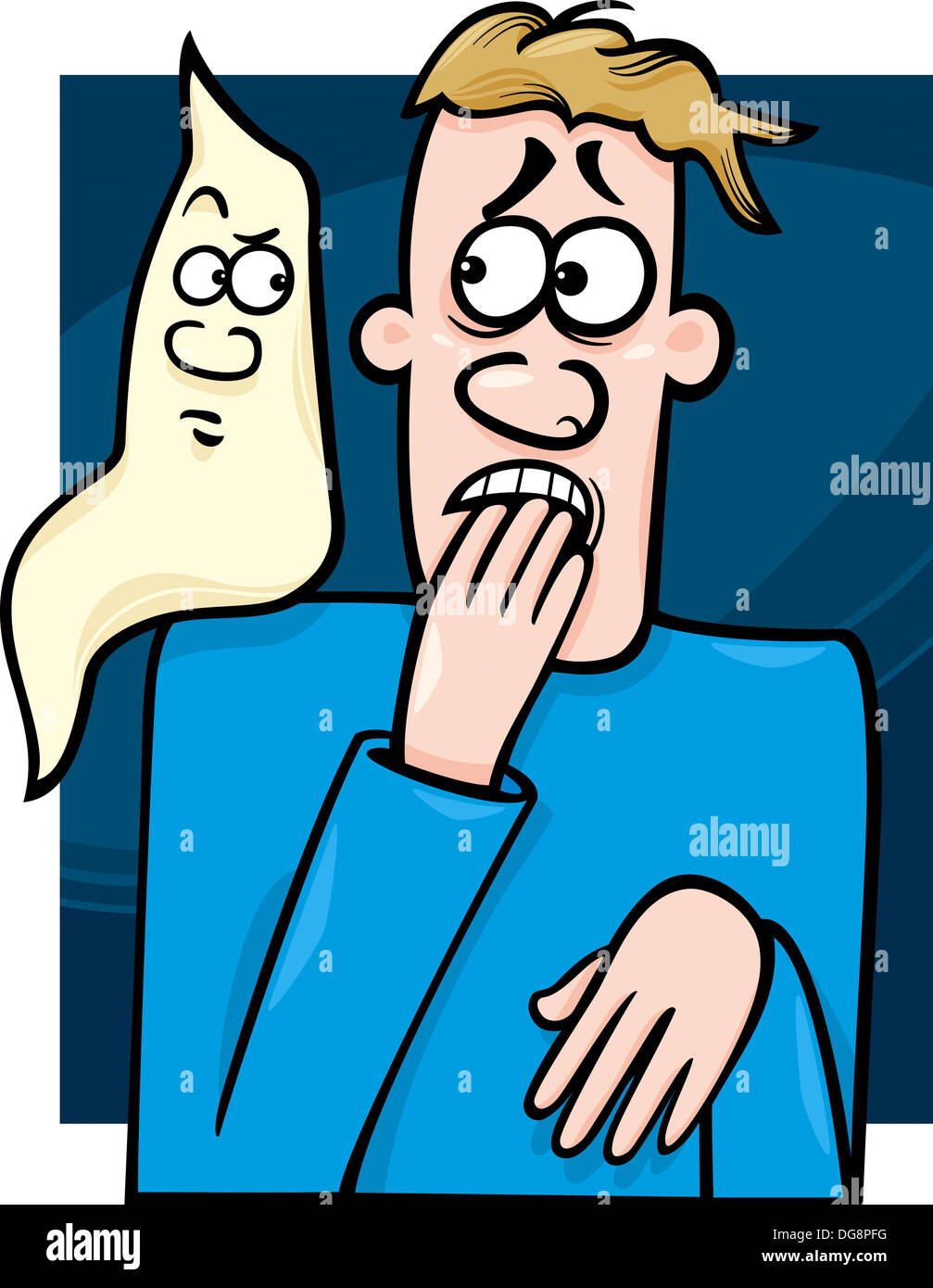 Cartoon man afraid -Fotos und -Bildmaterial in hoher Auflösung – Alamy