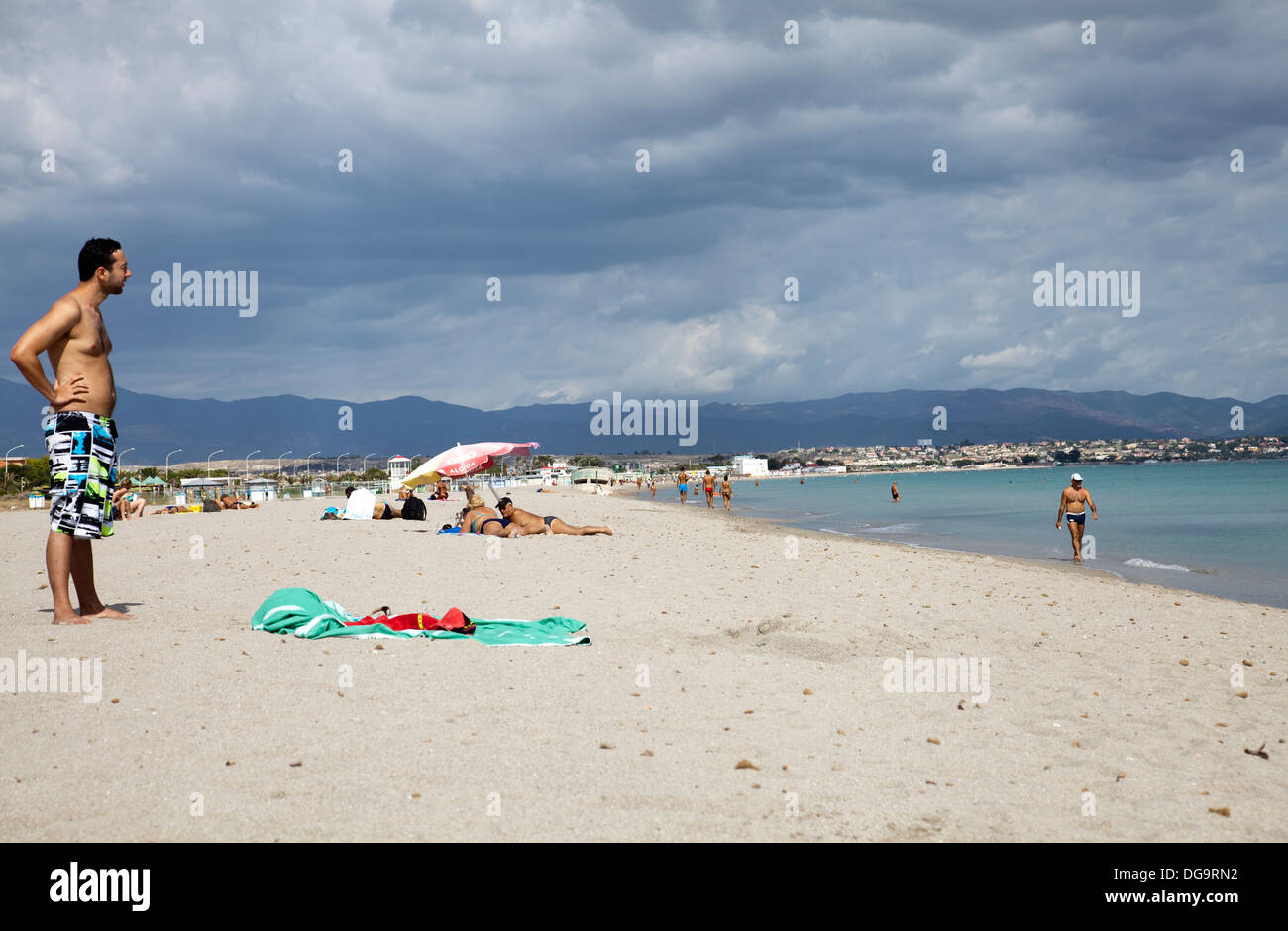 Poetto Strand am Ospedale Marino in Cagliari - Sardinien ...