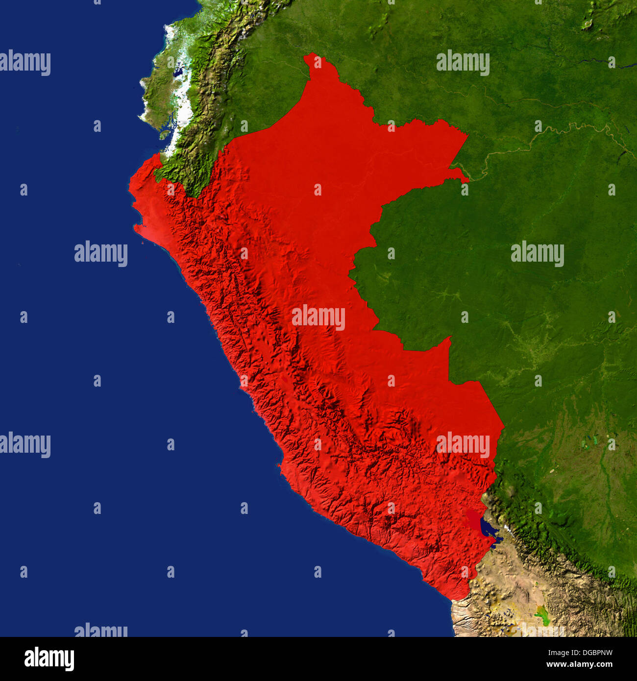 Peru Satellite Image Stockfotos und -bilder Kaufen - Alamy