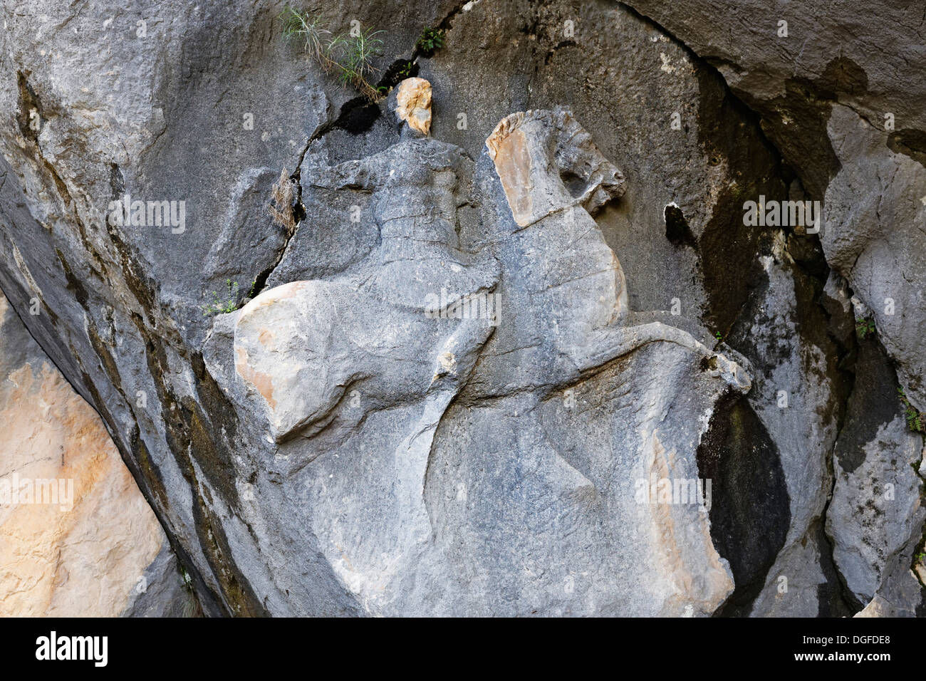 Stein-Relief, mazedonische Reiter auf dem Grab von Alcetas, antiken ...
