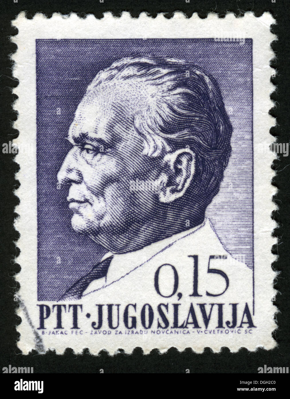 Jugoslawien, Josip Broz Tito, Poststempel, Stempel, Porträt, Tito, 75 ...