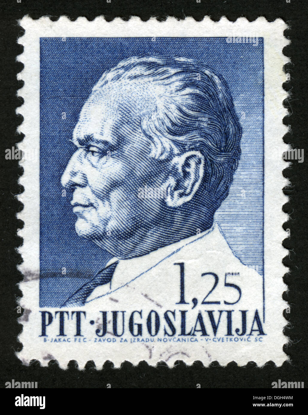 Jugoslawien, Josip Broz Tito, Poststempel, Stempel, Porträt, Tito, 75 ...