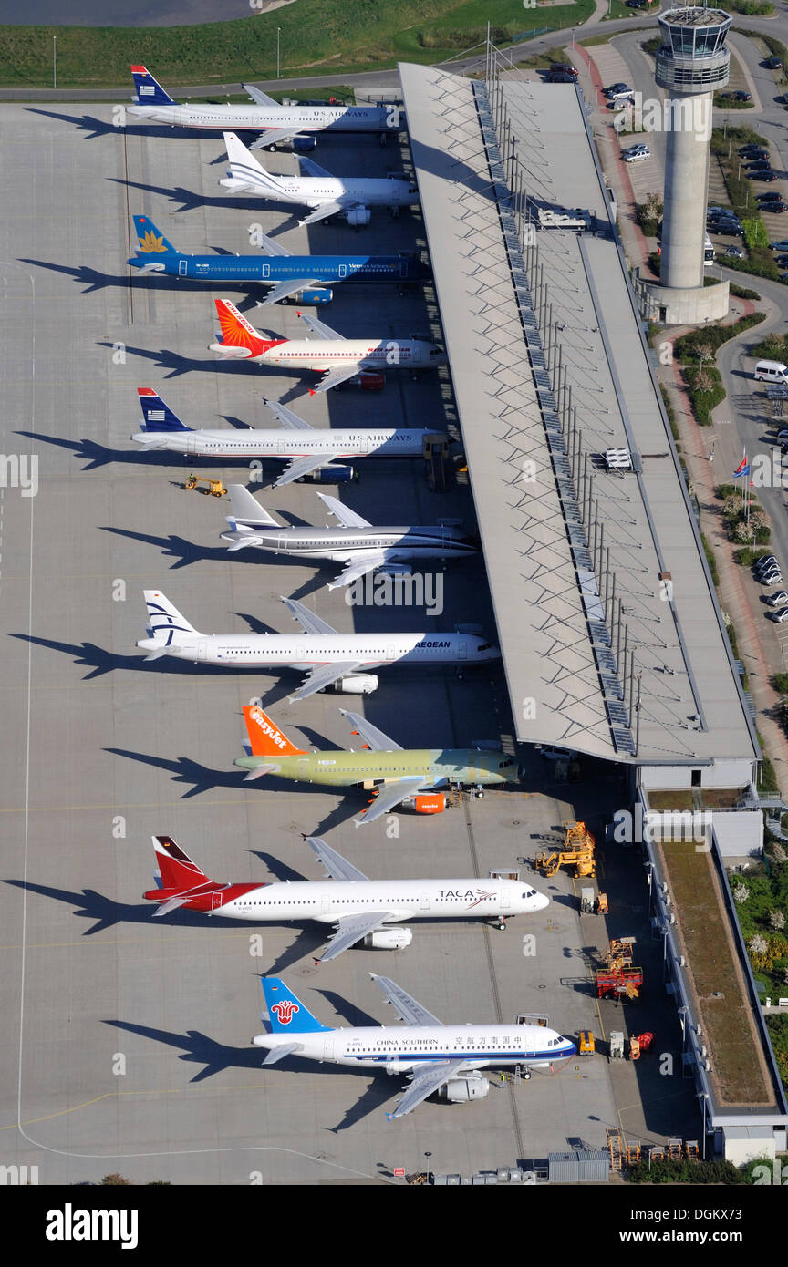 Luftbild, Airbus-Auslieferungszentrum, Hamburg, Hamburg, Deutschland ...