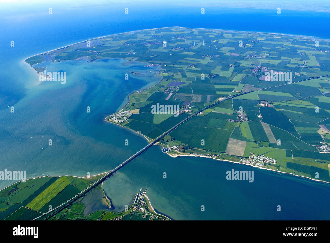 Luftaufnahme, Fehmarn Sound Bridge am Fehmarnsund, Insel Fehmarn ...