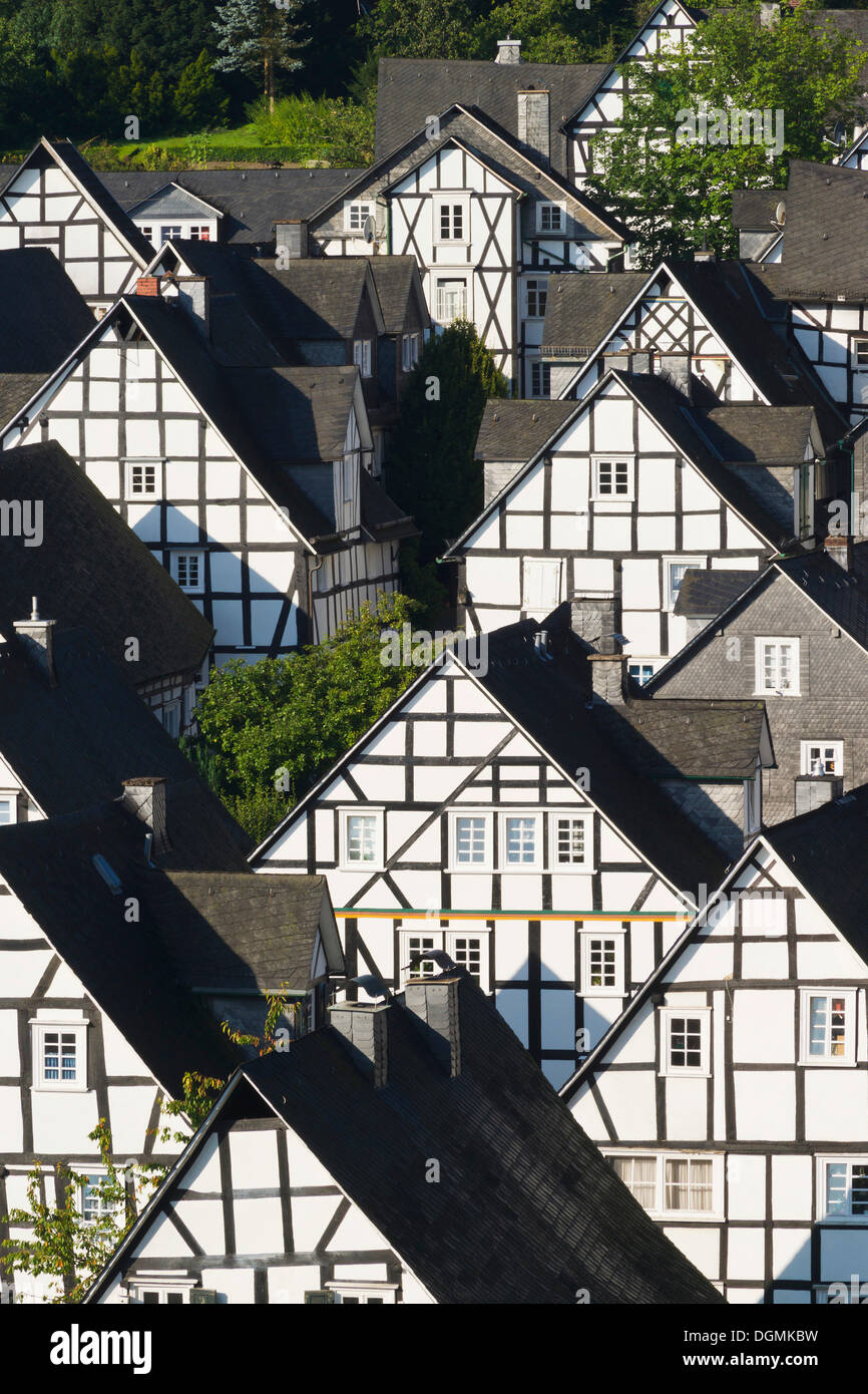 Fachwerk Häuser, Stadt Freudenberg, Siegerland Region, Siegen ...
