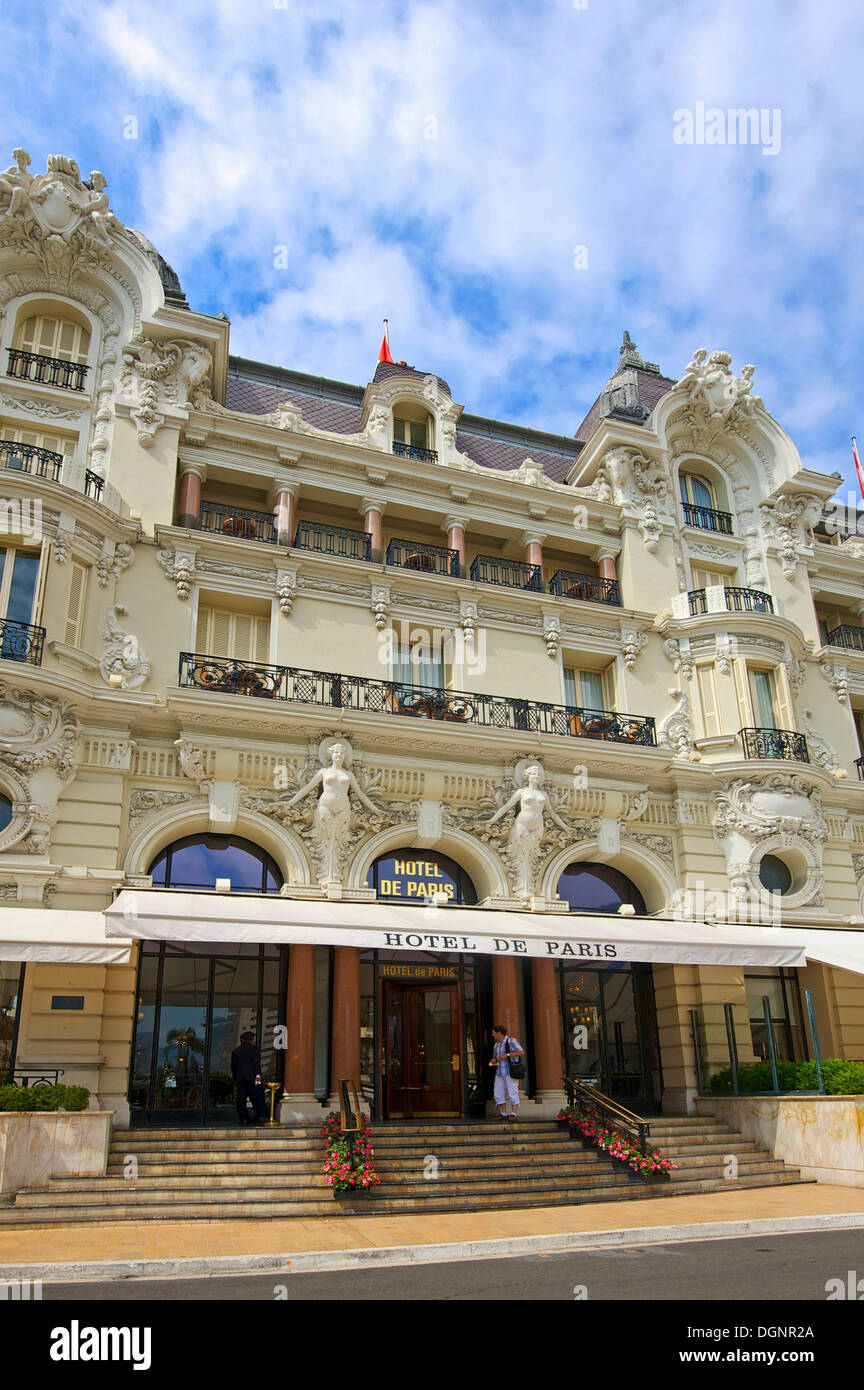 Hotel de Paris, Monte Carlo, Monaco, Monaco Stockfotografie - Alamy