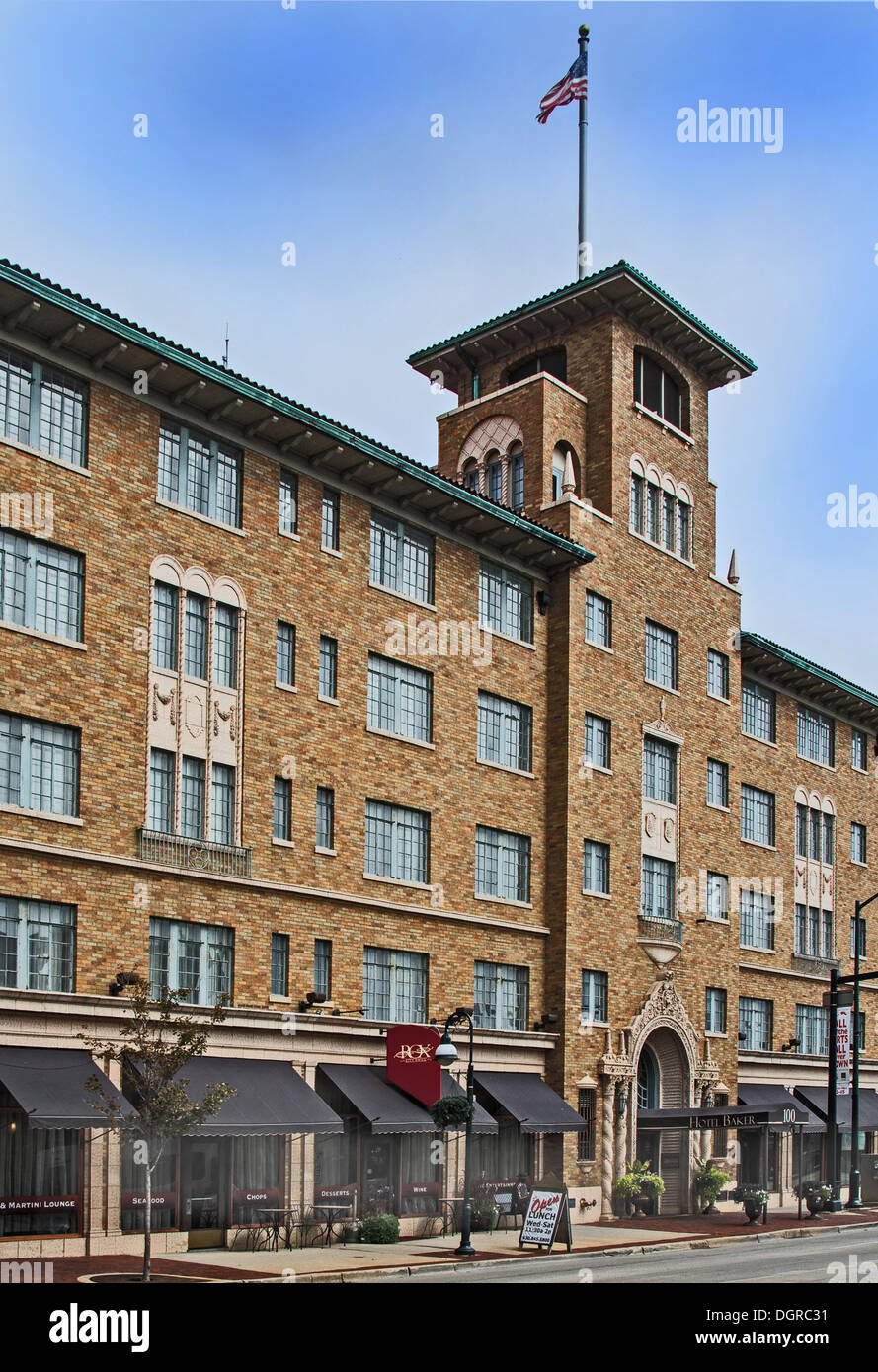 Das historische Hotel Baker in St. Charles, Illinois, einer Stadt auf dem Lincoln Highway ...