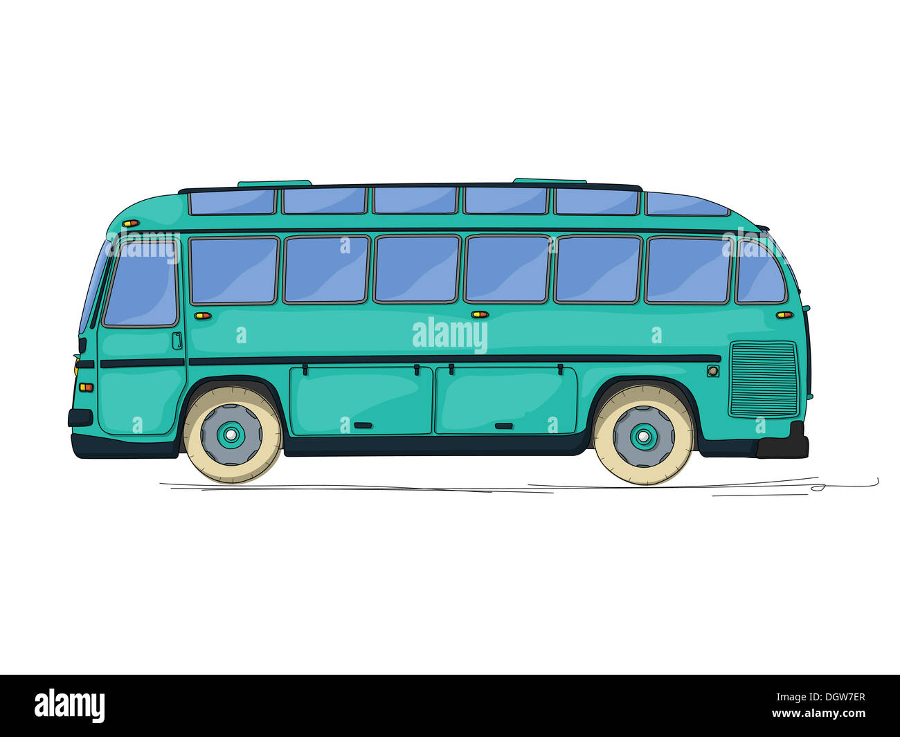 Vintage bus cartoon -Fotos und -Bildmaterial in hoher Auflösung – Alamy