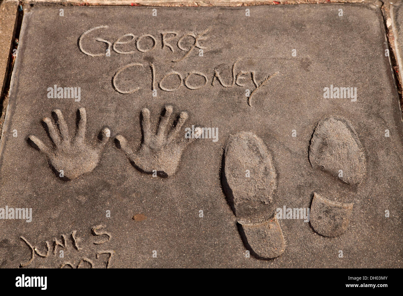 Hollywood handprint -Fotos und -Bildmaterial in hoher Auflösung – Alamy