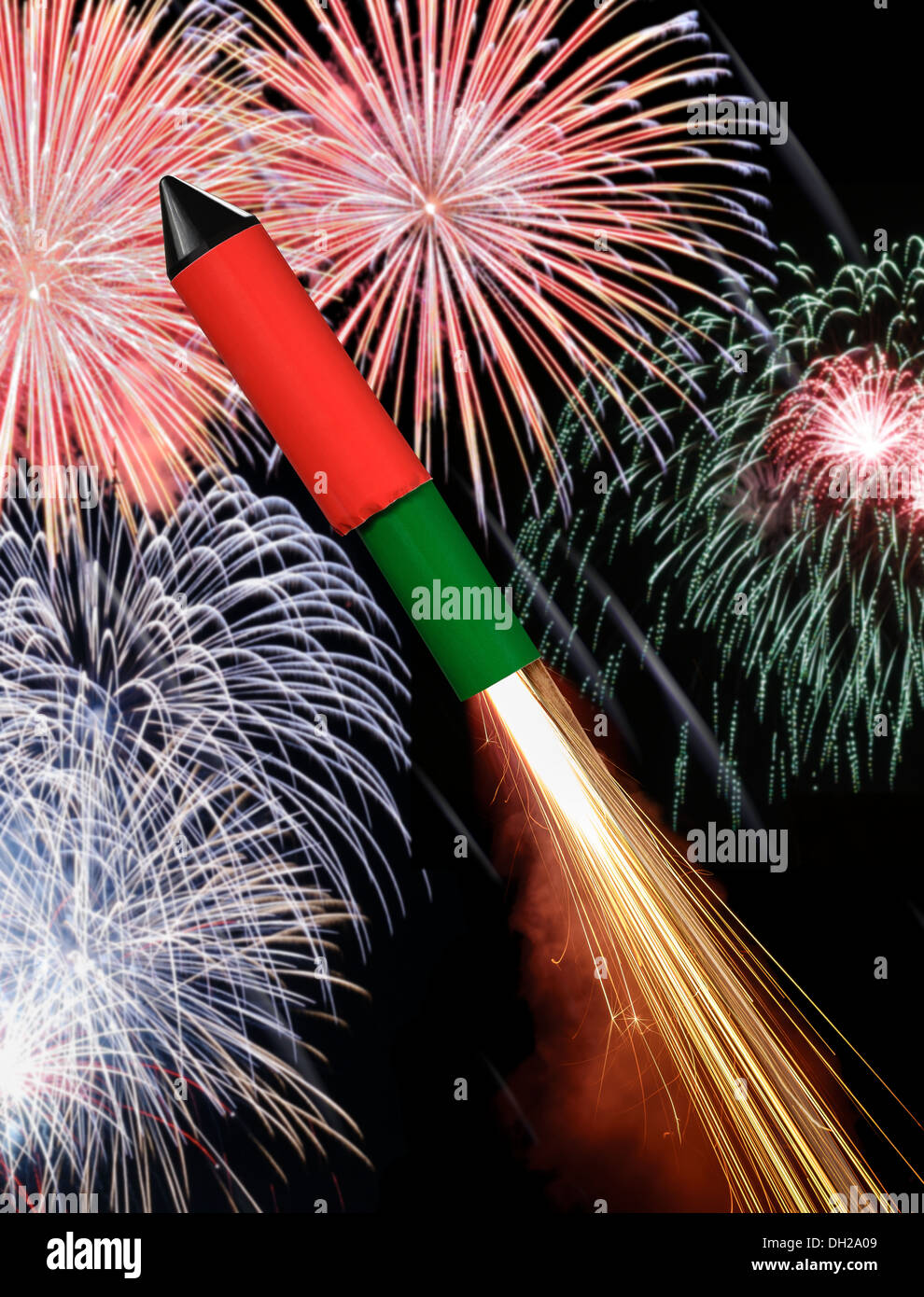 Firework rockets -Fotos und -Bildmaterial in hoher Auflösung – Alamy