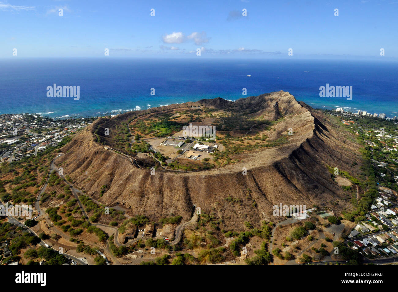 Luftbild von diamond head krater Stockfotos und -bilder Kaufen - Alamy
