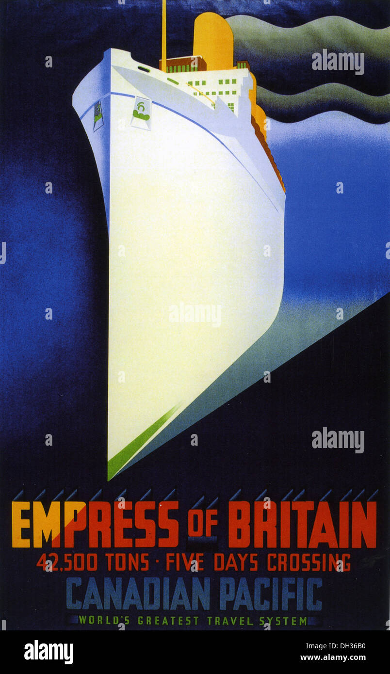RMS EMPRESS von VISITBRITAIN einen Canadian Pacific Ozeandampfer in ...