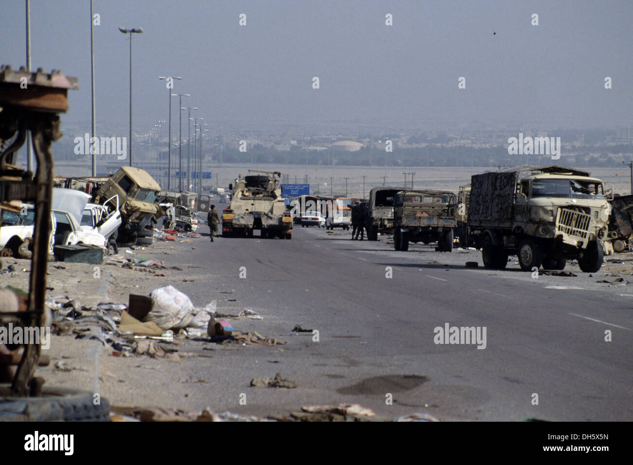 Dem Ende des zweiten Golfkrieges 1991 in Kuwait: der Tod Autobahn ...