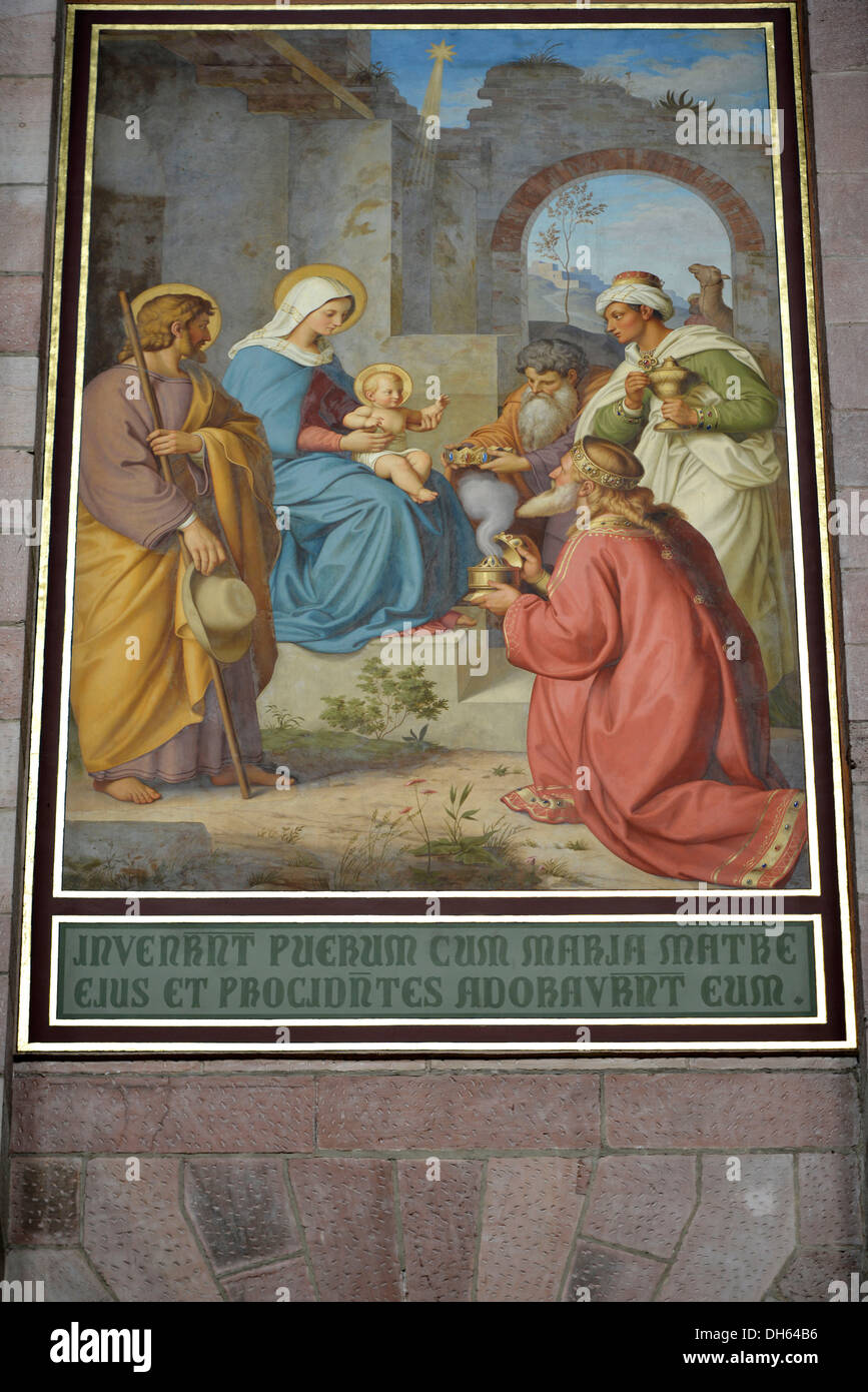 Gemälde von Johannes Schraudolph im Kirchenschiff, Dom zu Speyer, Kaiserdom, UNESCO ...