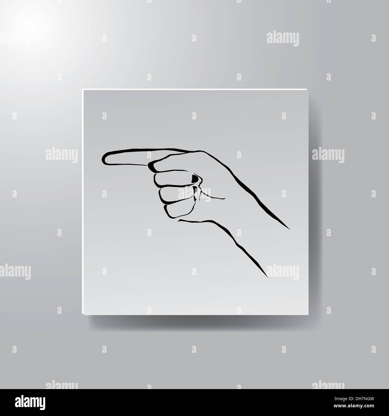 Cartoon pointing arm -Fotos und -Bildmaterial in hoher Auflösung – Alamy