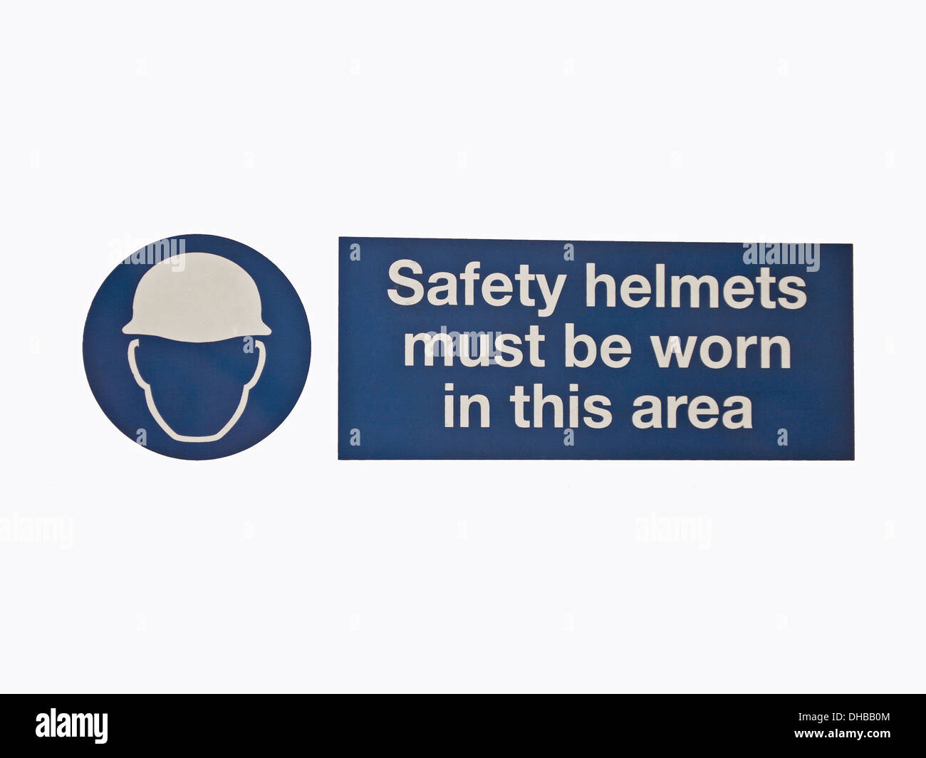 Safety helmet warning sign -Fotos und -Bildmaterial in hoher Auflösung ...