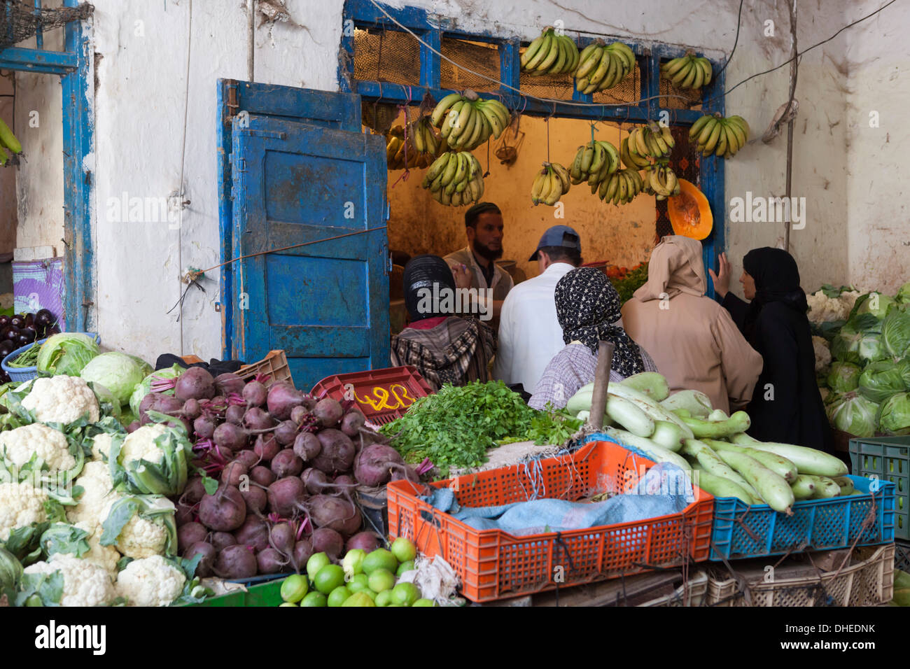 Obst und Gemüse Markt im Souk in Medina, Essaouira, Atlantikküste ...