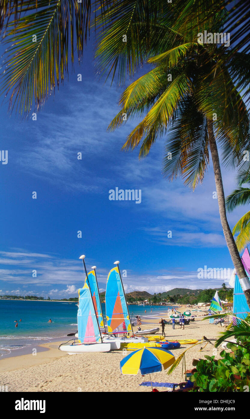 Reduit Beach, Rodney Bay, St. Lucia, Caribbean Stockfotografie - Alamy