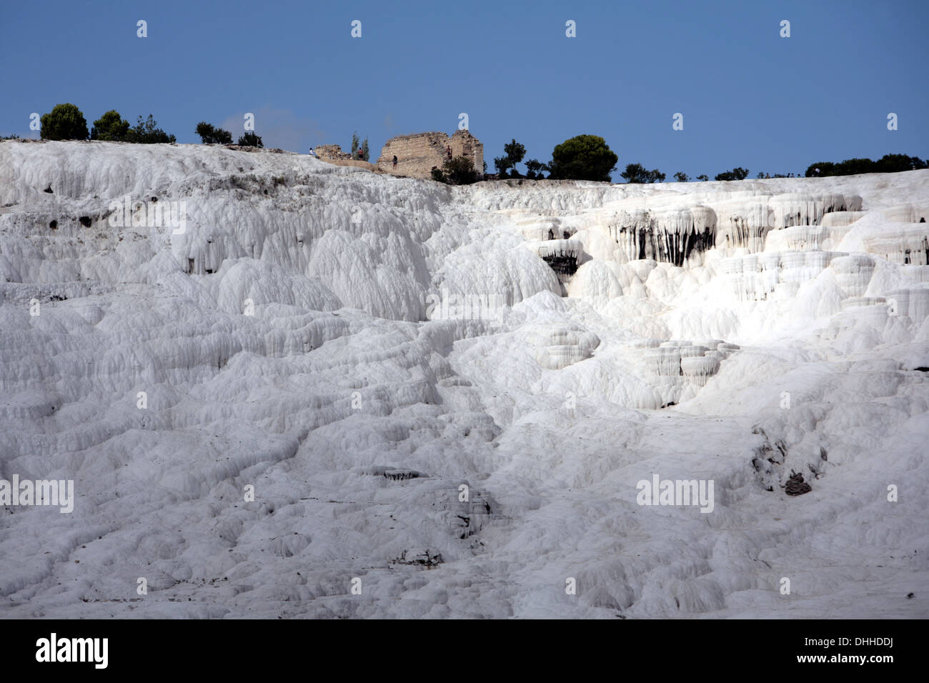 Travertin-Kalkstein-Terrassen von Pamukkale Stockfotografie - Alamy