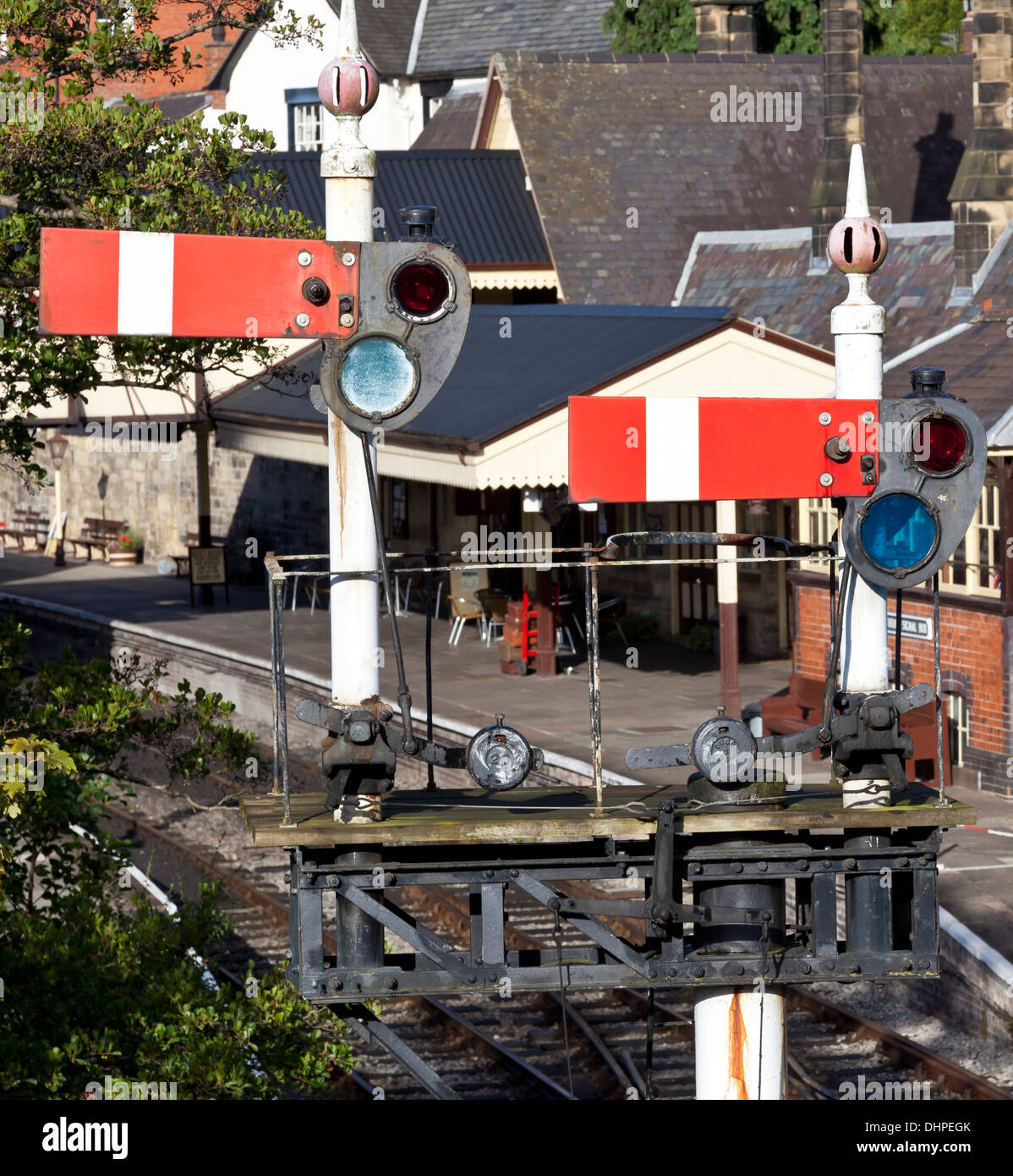 Old railway signals -Fotos und -Bildmaterial in hoher Auflösung – Alamy