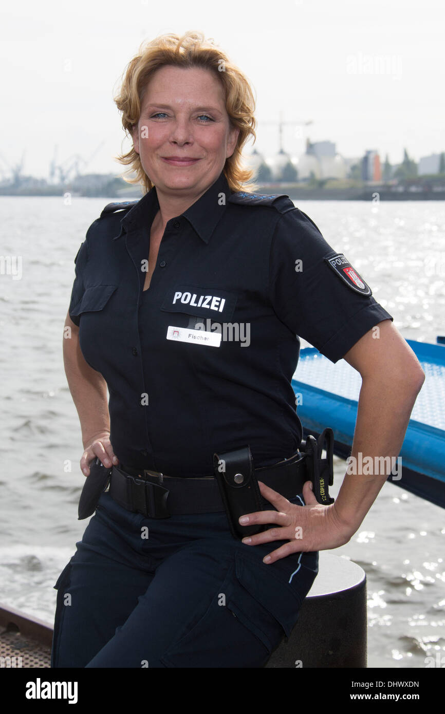 Janette Rauch am Set von ZDF TV-Serie "Notruf Hafenkante" St. Pauli ...